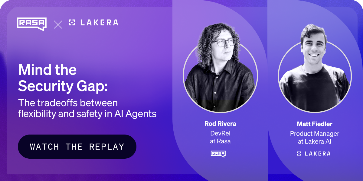 Rasa Live Event: The tradeoffs between flexibility and safety in AI Agents