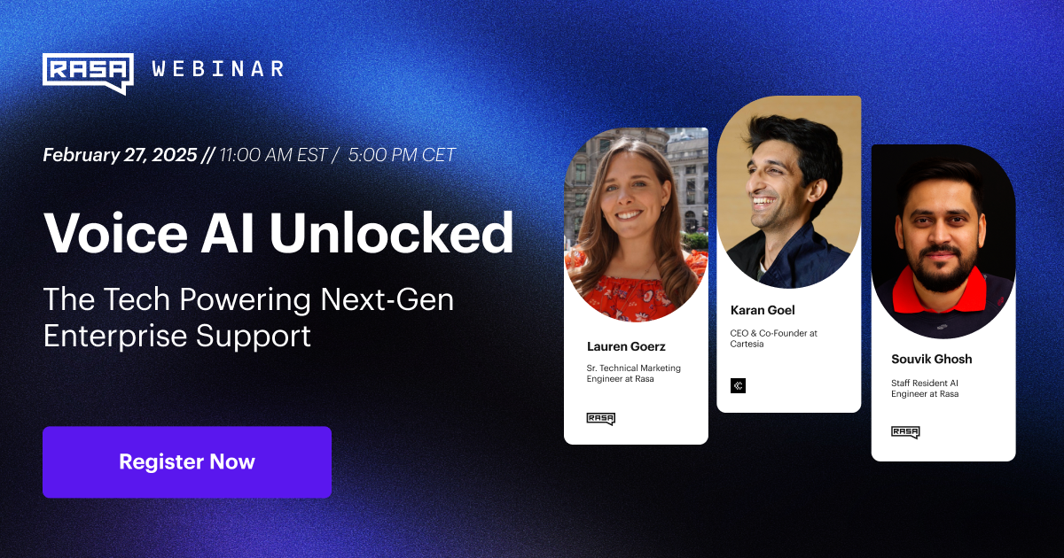 Voice AI Unlocked | Rasa Webinar